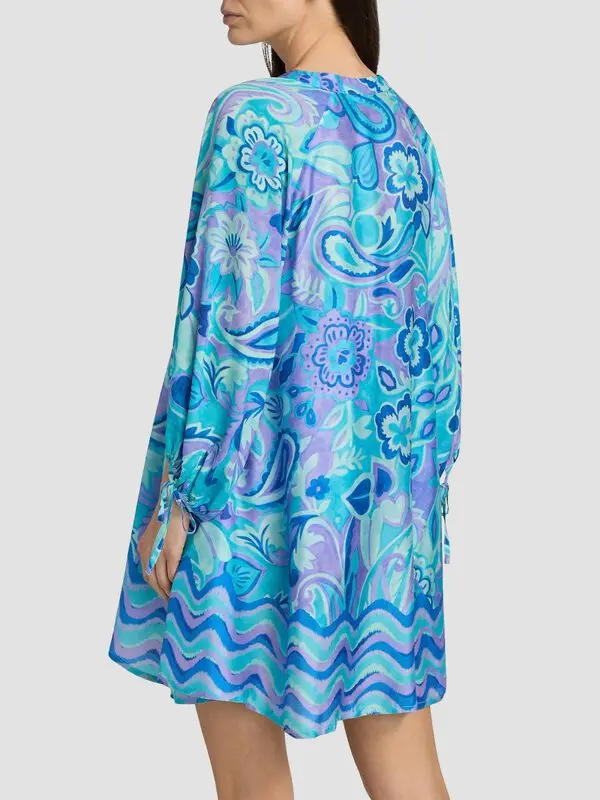 Johnny Was Floral-paisley Minidress