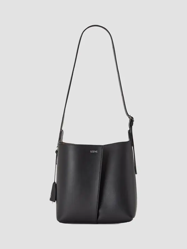 Loewe Bilbao Medium Leather Bucket Bag - Black