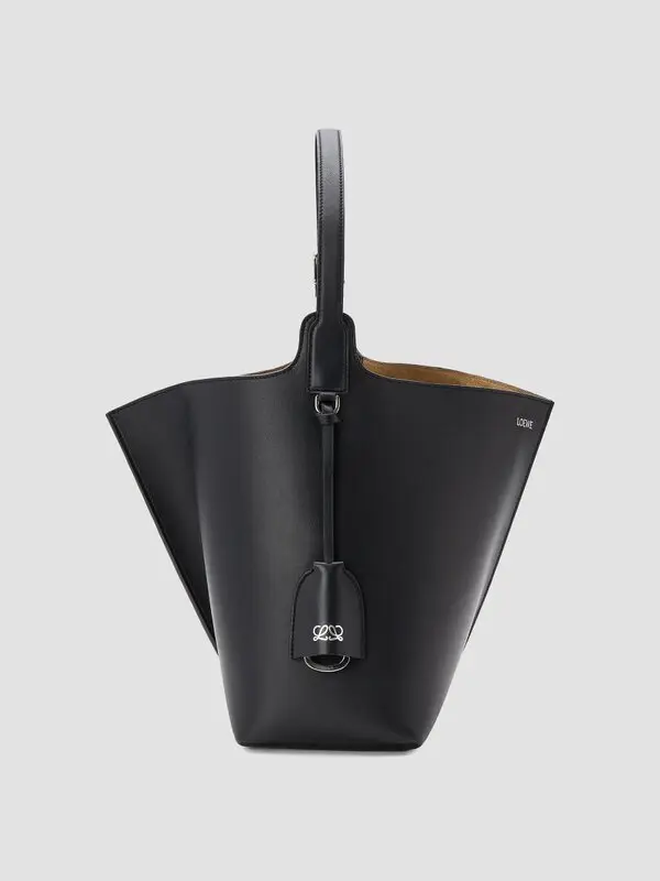 Loewe Bilbao Medium Leather Bucket Bag - Black
