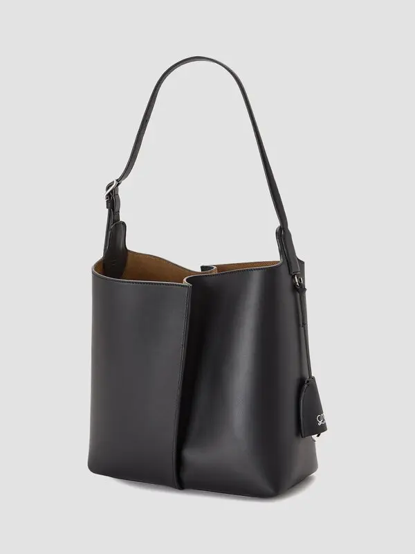 Loewe Bilbao Medium Leather Bucket Bag - Black