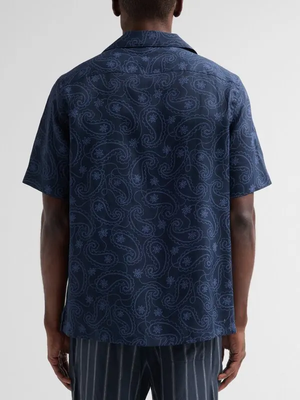 SAKS FIFTH AVENUE Collection Flower Cotton Camp Shirt