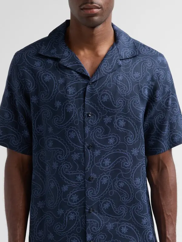 SAKS FIFTH AVENUE Collection Flower Cotton Camp Shirt