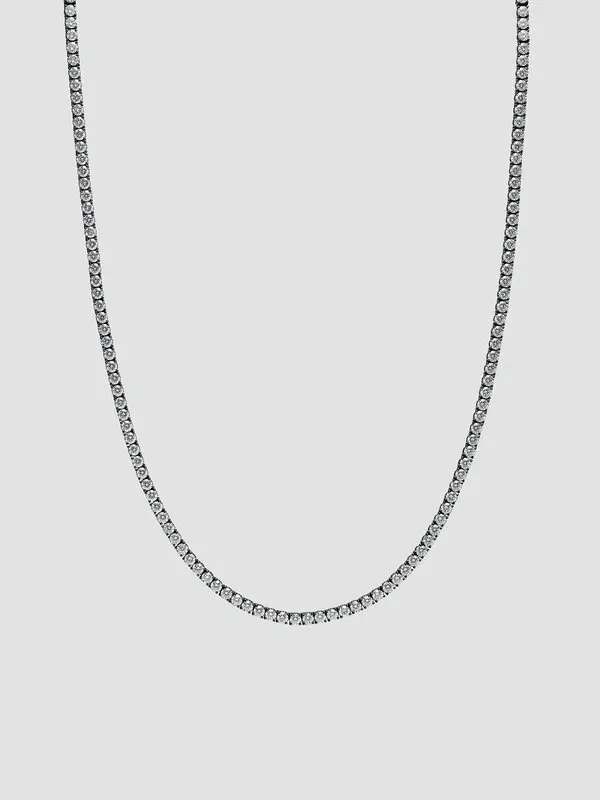 David Yurman Tennis Necklace In Black Titanium