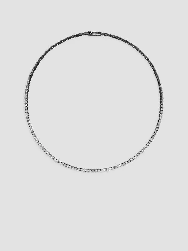 David Yurman Tennis Necklace In Black Titanium