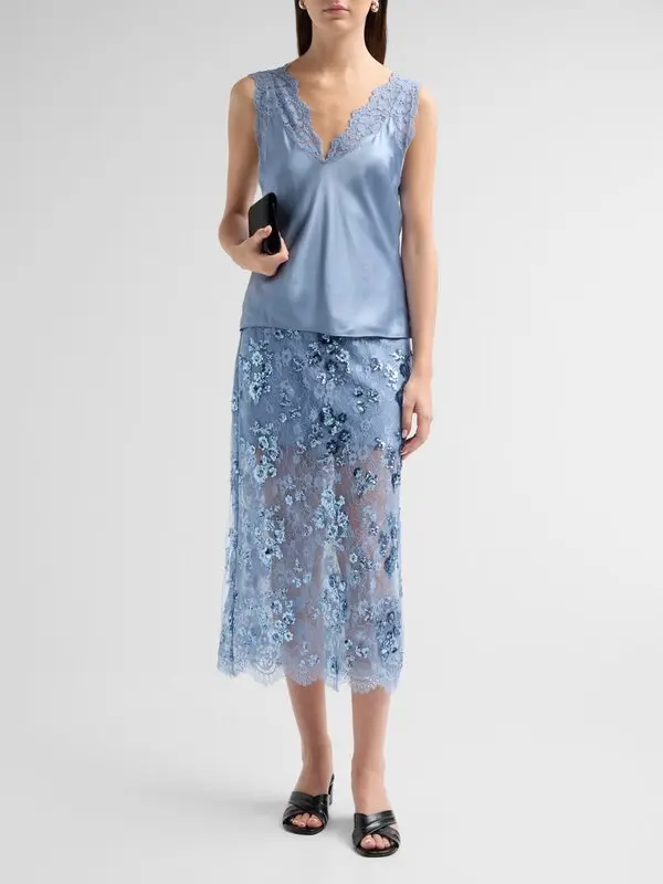 Cami Nyc Ola Lace Trim Satin Camisole