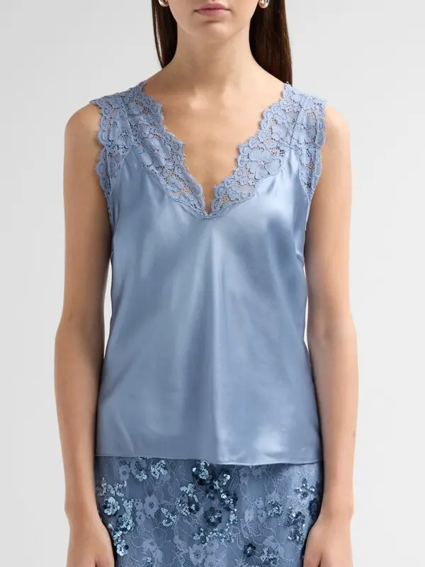 Cami Nyc Ola Lace Trim Satin Camisole