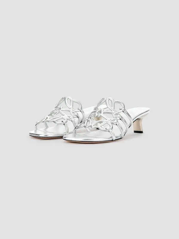 Loewe X Paula's Ibiza Petal Anagram 45mm Leather Sandals