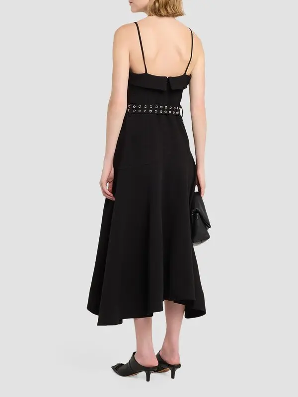 GANNI Twill Suiting Midi-dress