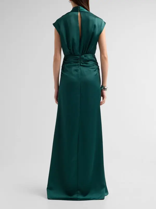 Ramy Brook Catrin Waterfall Hi-low Gown - Deep Emerald