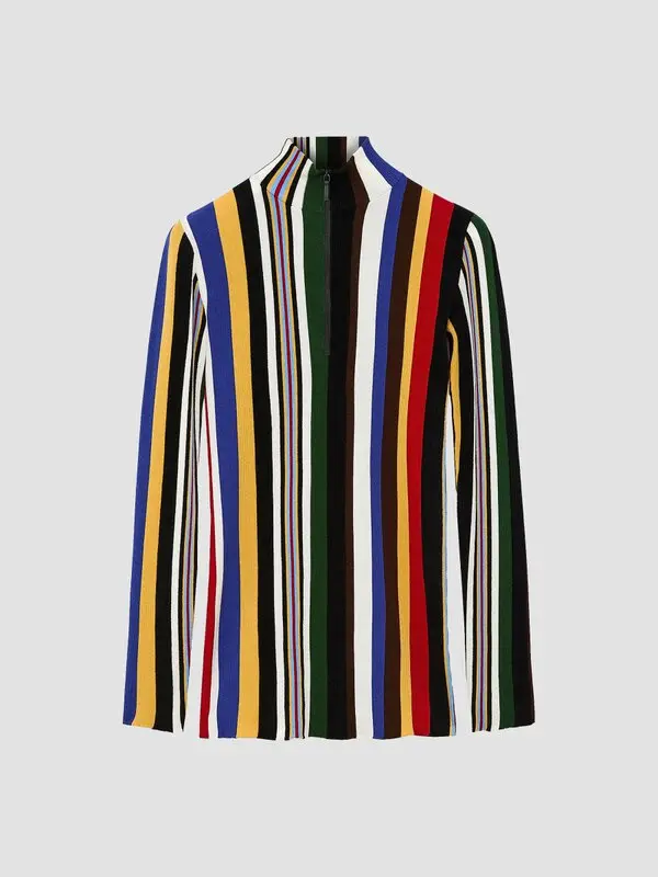 Loewe Striped Slim Zip-front Top