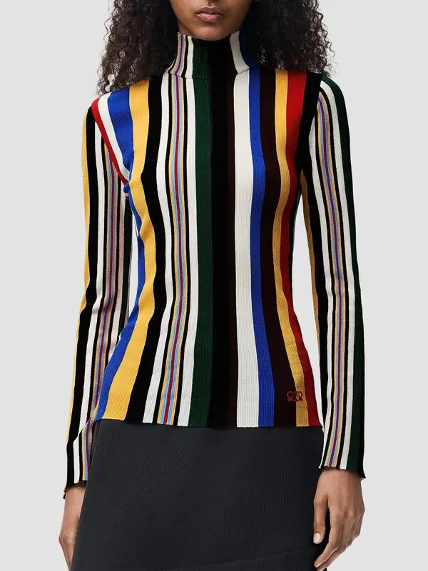 Loewe Striped Slim Zip-front Top