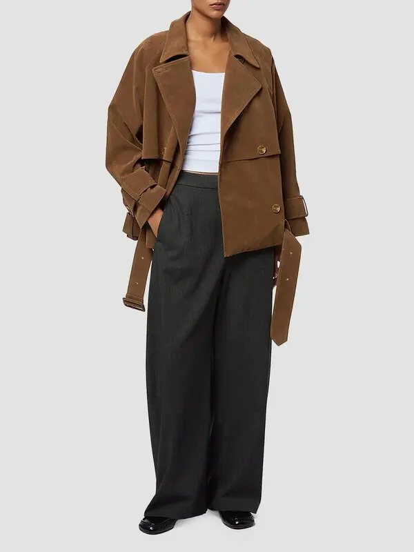 Apparis Gaia Faux Suede Short Trench Coat