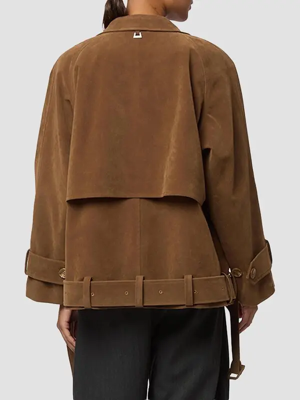 Apparis Gaia Faux Suede Short Trench Coat