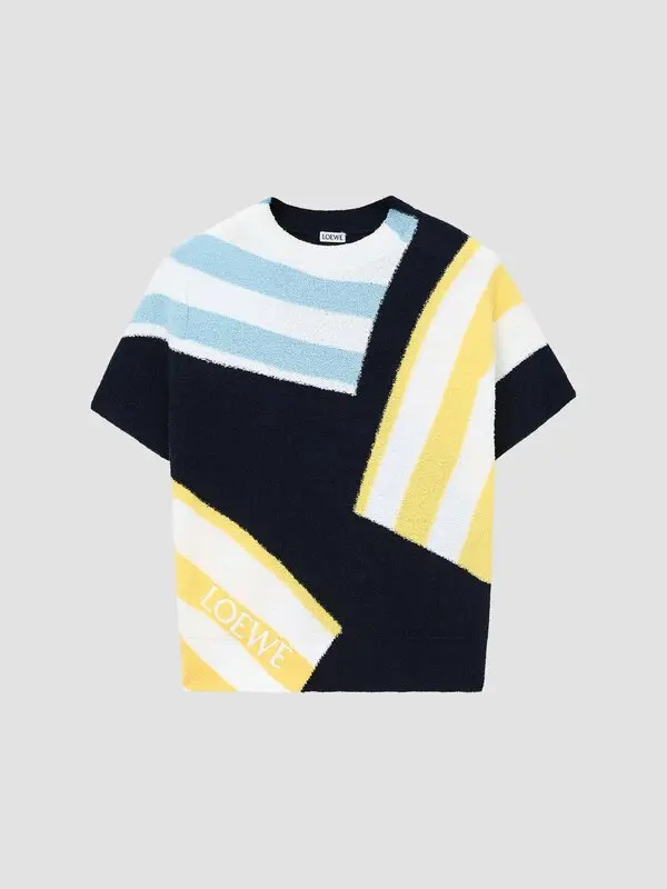 Loewe Colorblock Striped Short-sleeve Sweater