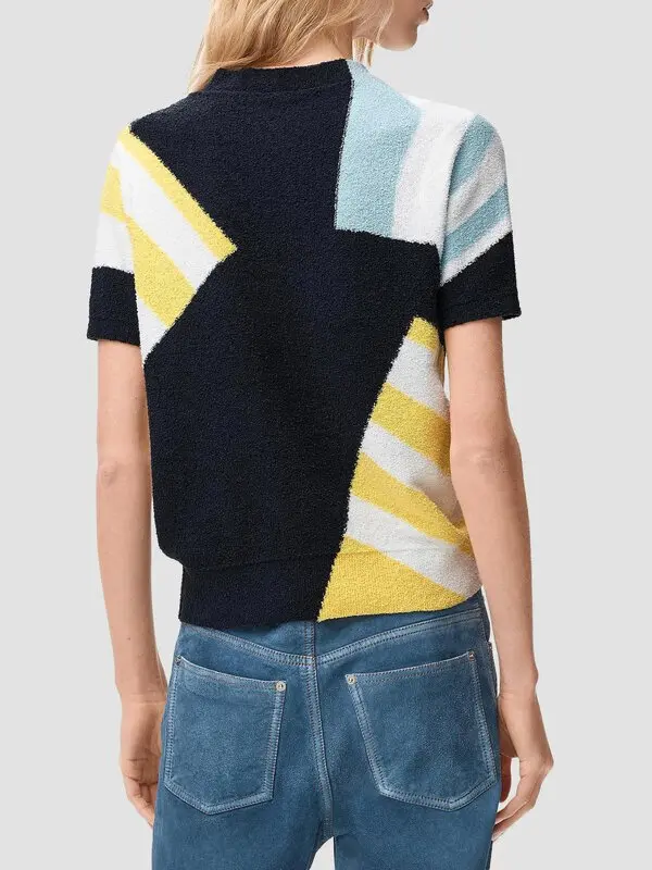 Loewe Colorblock Striped Short-sleeve Sweater