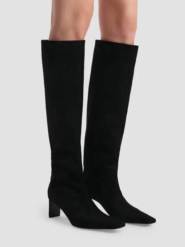 Khaite Ona 55mm Suede Knee High Boots