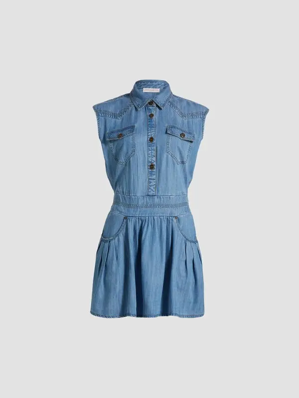 Ramy Brook Paxton Sleeveless Mini-shirtdress
