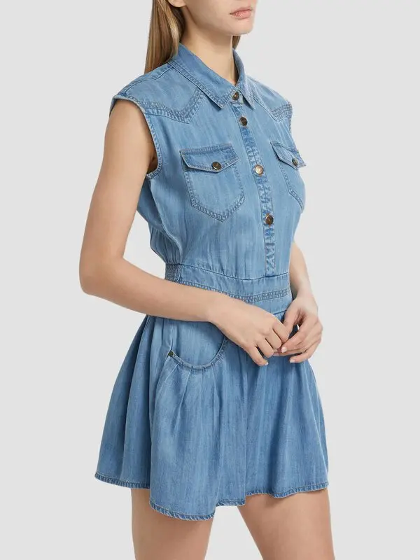 Ramy Brook Paxton Sleeveless Mini-shirtdress
