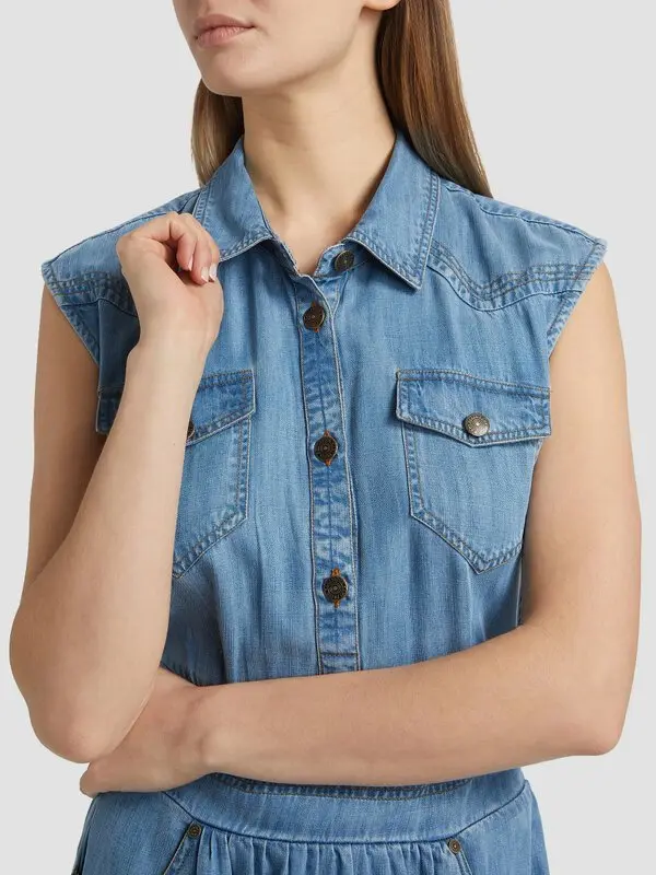 Ramy Brook Paxton Sleeveless Mini-shirtdress