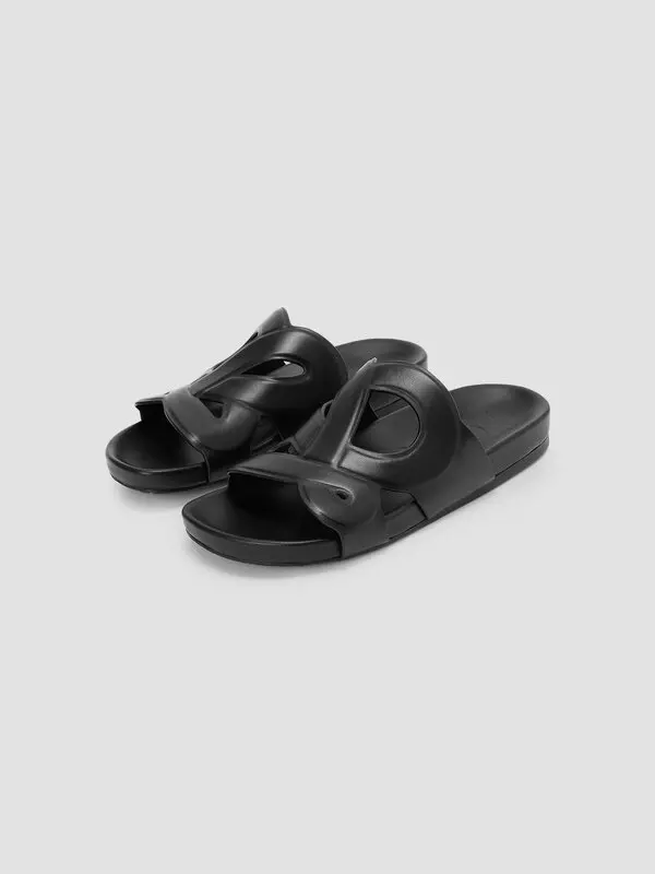 Loewe X Paula's Ibiza Ease Monogram Leather Slide Sandals
