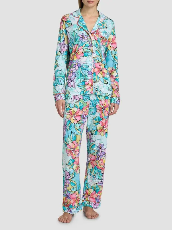 Johnny Was The Carly Floral Cotton-blend Pajamas