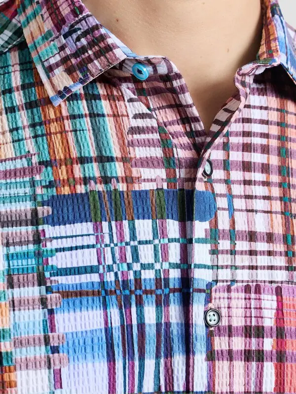 Robert Graham Murdoch Plaid Cotton Short-sleeve Shirt