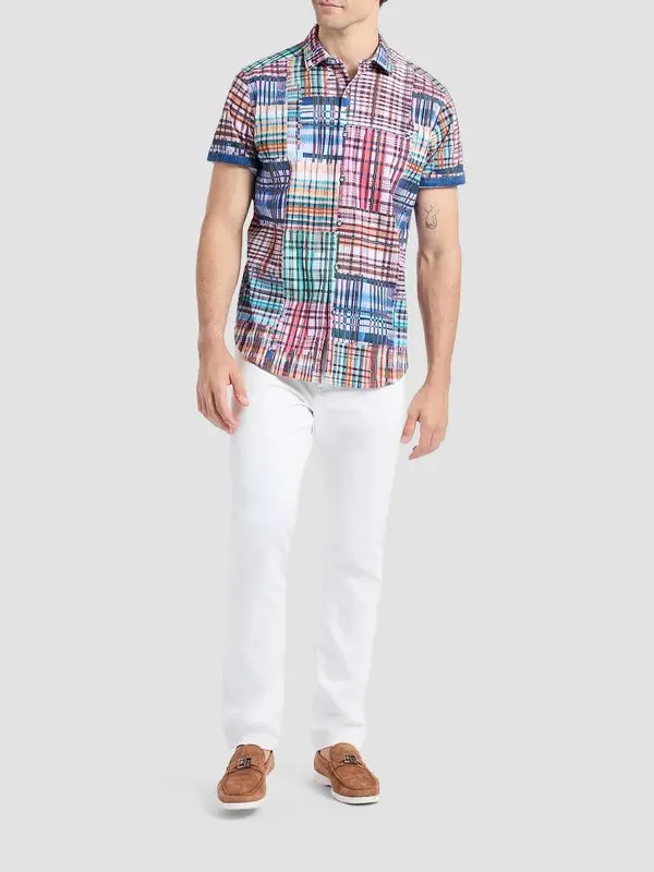 Robert Graham Murdoch Plaid Cotton Short-sleeve Shirt