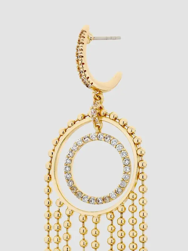 Ramy Brook Pavé Ring Mallorie Goldtone & Cubic Zirconia Earrings