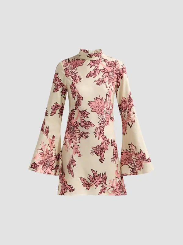 Hemant & Nandita Printed Bias-cut Mini Dress