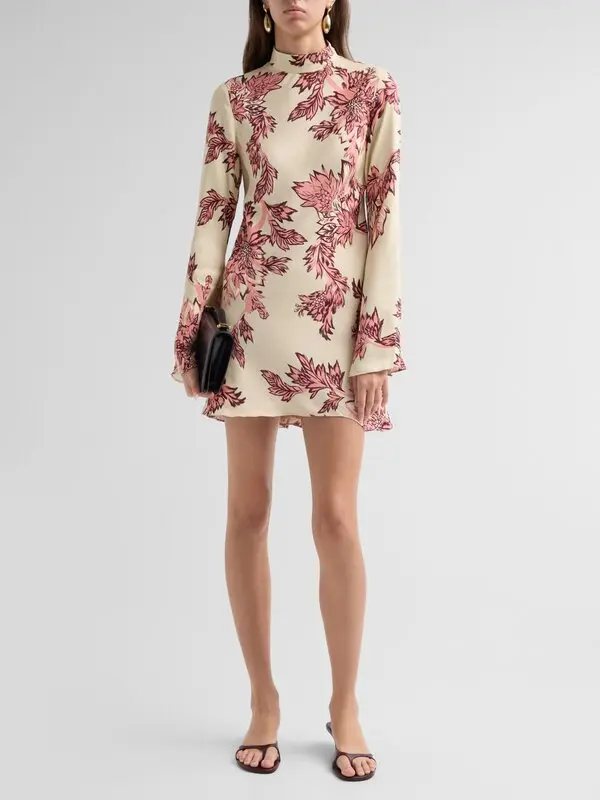 Hemant & Nandita Printed Bias-cut Mini Dress