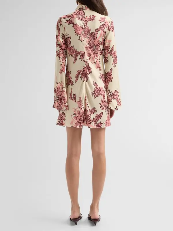 Hemant & Nandita Printed Bias-cut Mini Dress