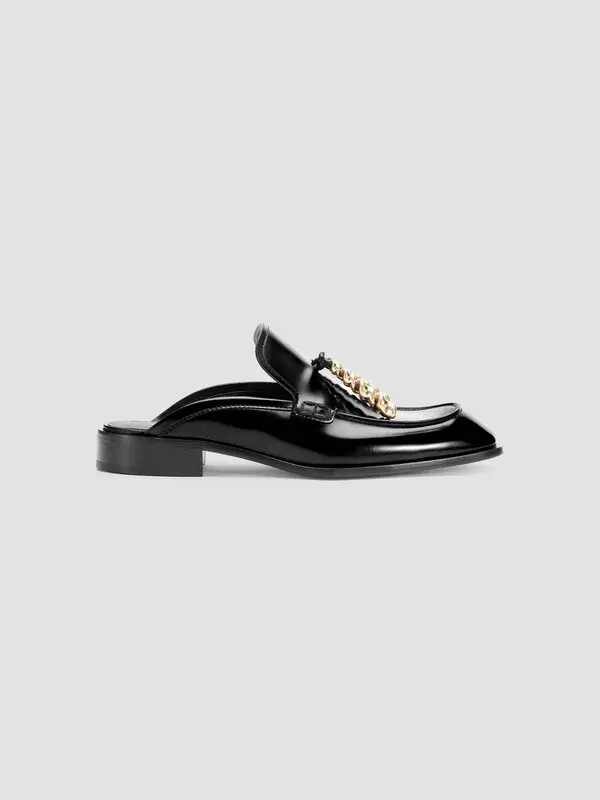 Loewe Edge 20mm Leather Mules - Black