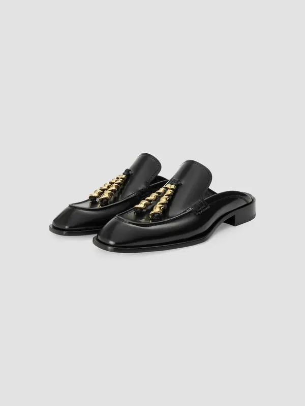 Loewe Edge 20mm Leather Mules - Black