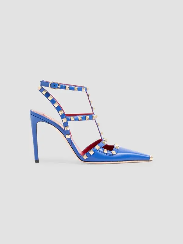 Valentino Garavani Rockstud Kidskin 100mm Pumps - Cobalt