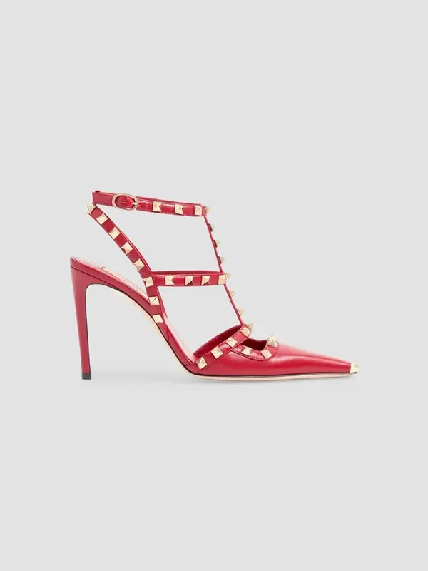 Valentino Garavani Rockstud Kidskin 100mm Pumps - Red