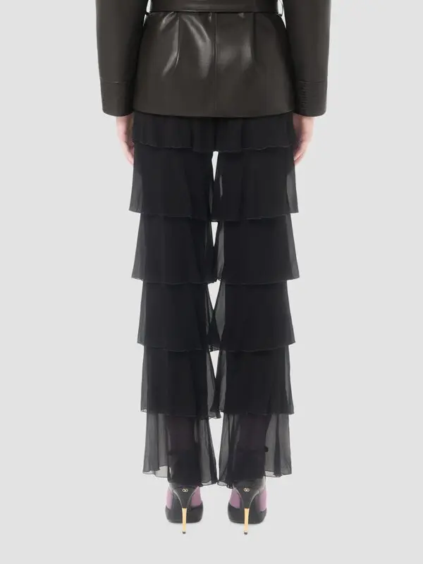Valentino Garavani Light Georgette Pants - Black