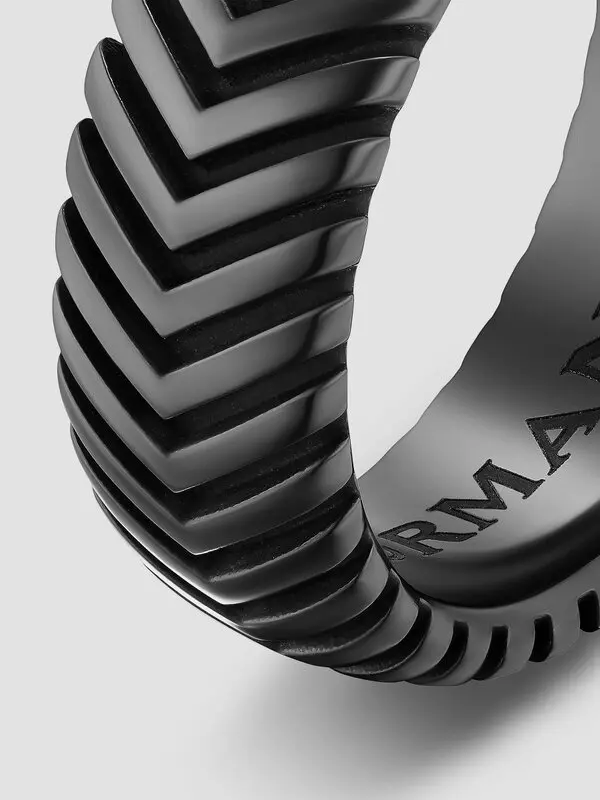 David Yurman Chevron Band Ring In Titanium, 8mm