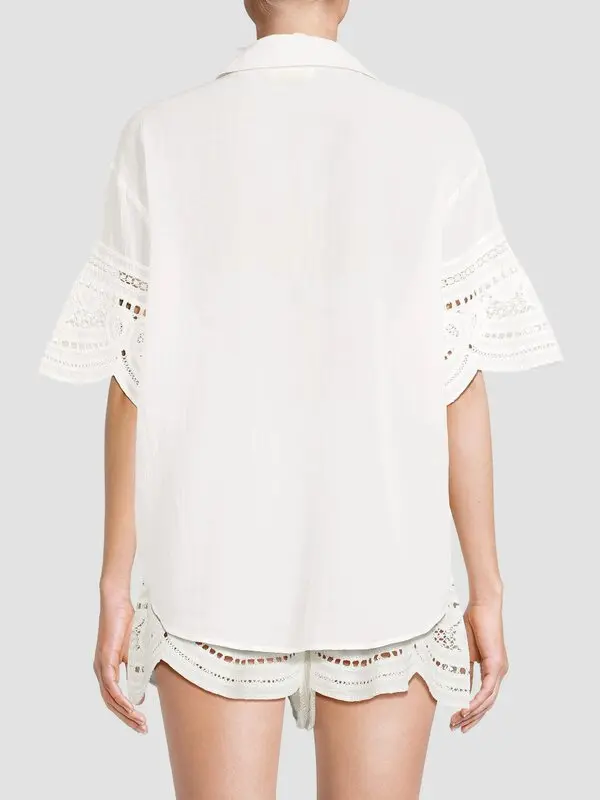 Ramy Brook Shamaya Eyelet-trimmed Swim Cover-up Top