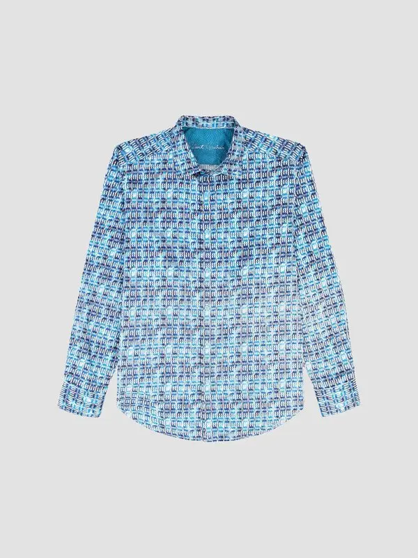 Robert Graham Westmoreland Geometric Stretch-cotton Shirt