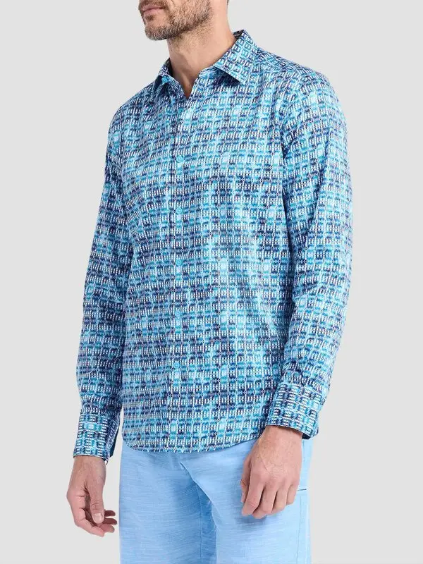 Robert Graham Westmoreland Geometric Stretch-cotton Shirt