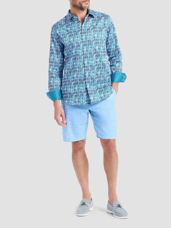 Robert Graham Westmoreland Geometric Stretch-cotton Shirt