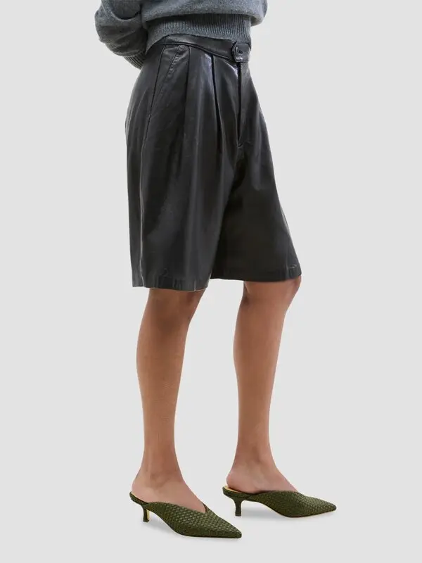 NAGHEDI Strada Satin Kitten Heels - Juniper