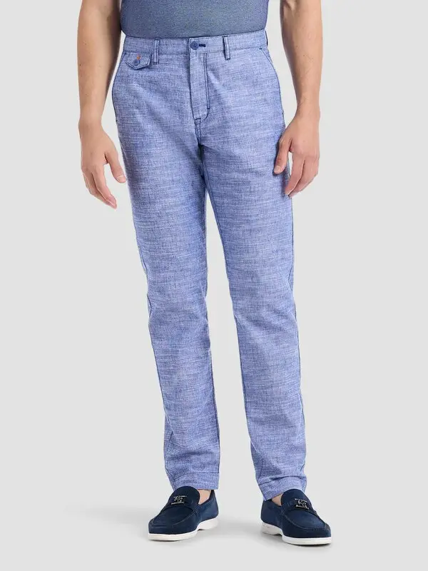 Robert Graham Dixton Cotton-linen Pants - Indigo