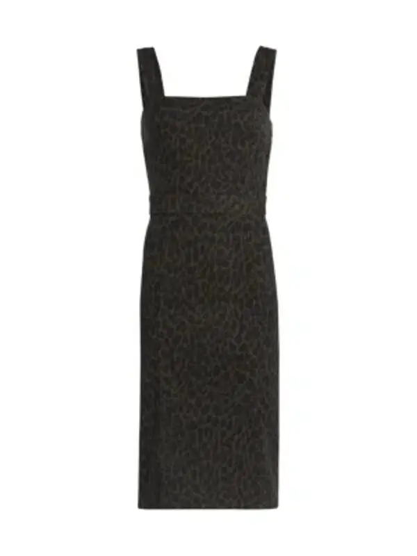 Ramy Brook Tamera Denim Printed Midi-dress