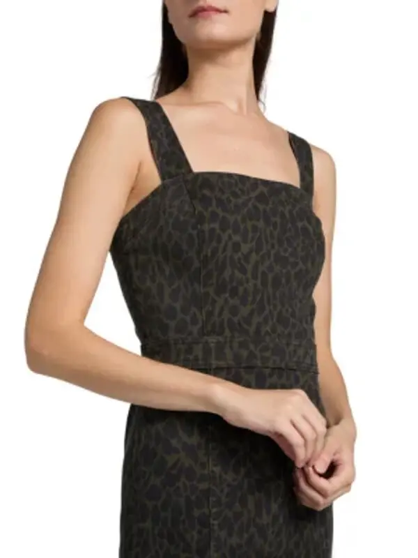 Ramy Brook Tamera Denim Printed Midi-dress