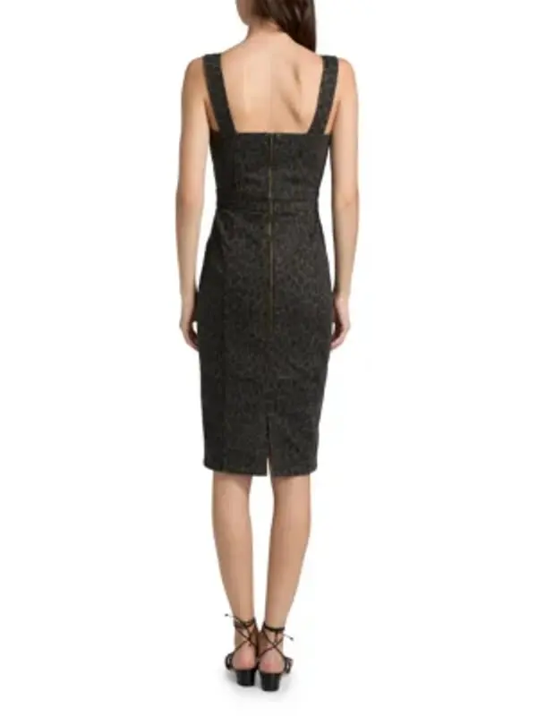 Ramy Brook Tamera Denim Printed Midi-dress