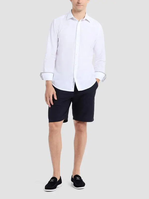 Robert Graham Dixton Solid Cotton-linen Shorts