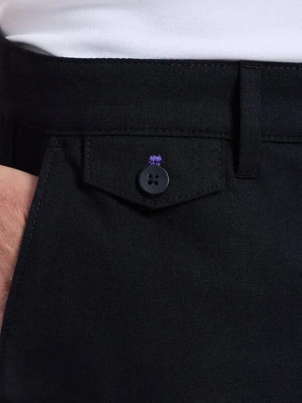 Robert Graham Dixton Solid Cotton-linen Shorts