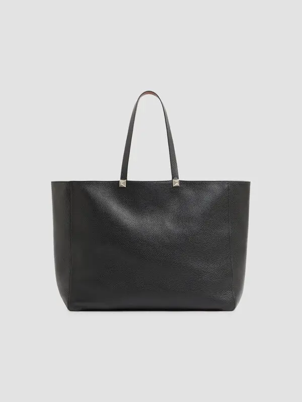 Valentino Garavani Rockstud Reversible Elk Print Calfskin Tote