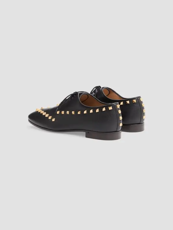 Valentino Garavani Derby Rockstud In Kidskin